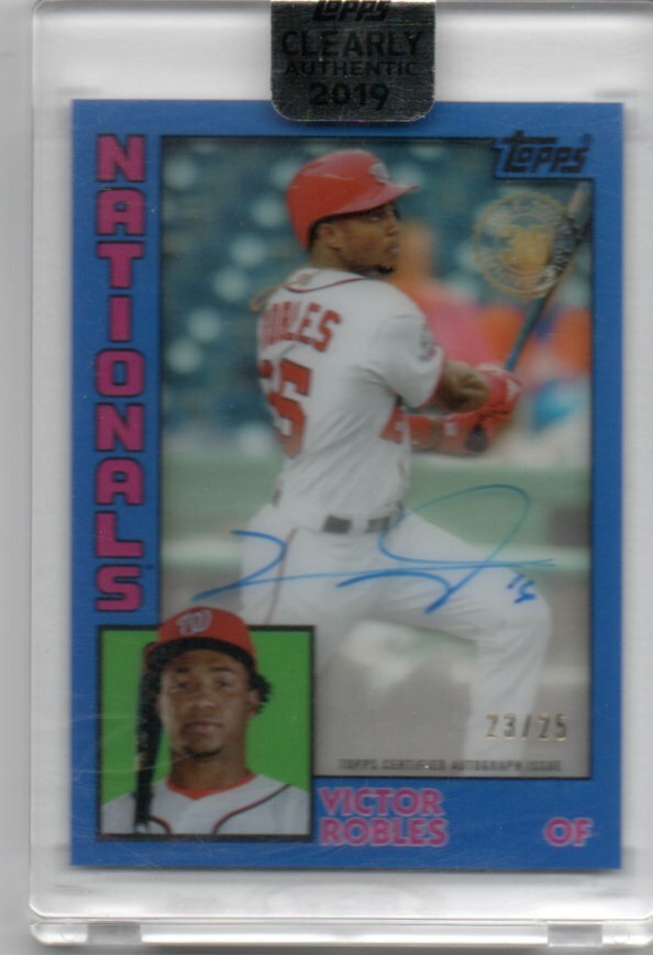 Victor Robles 2019 Topps Clearly Authentic Blue /25 Auto Autograph ...