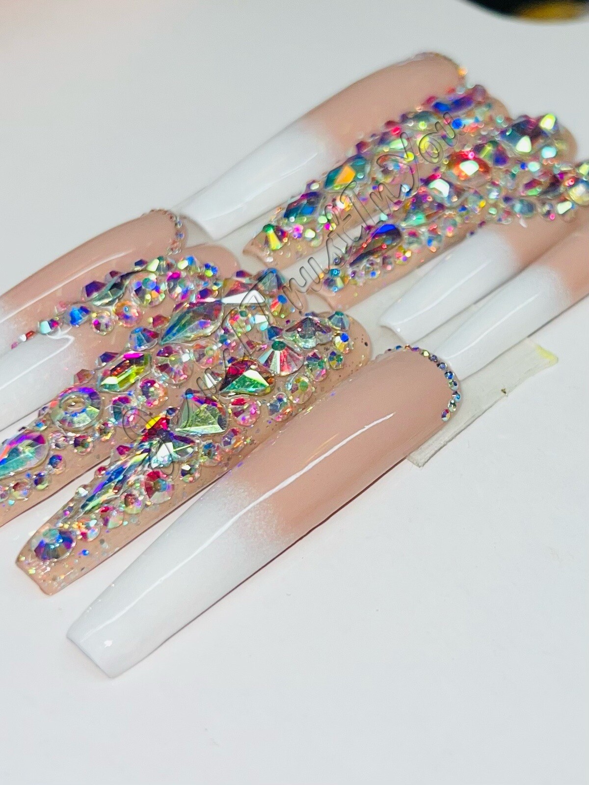 3X XXXL BALLERINA - SPARKLE- NEW GEL PRESS ON NAILS GLUE ON NAILS | eBay