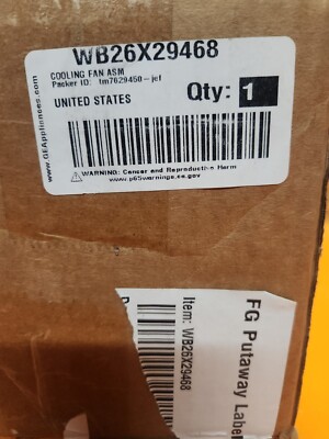 OEM GE WB26X29468 Range Cooling Fan Asm | eBay
