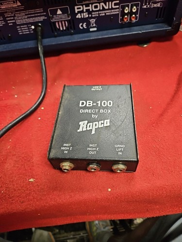 DB-100 Rapco Direct Box Musical Instrument Music DI Input Output Mixing ...