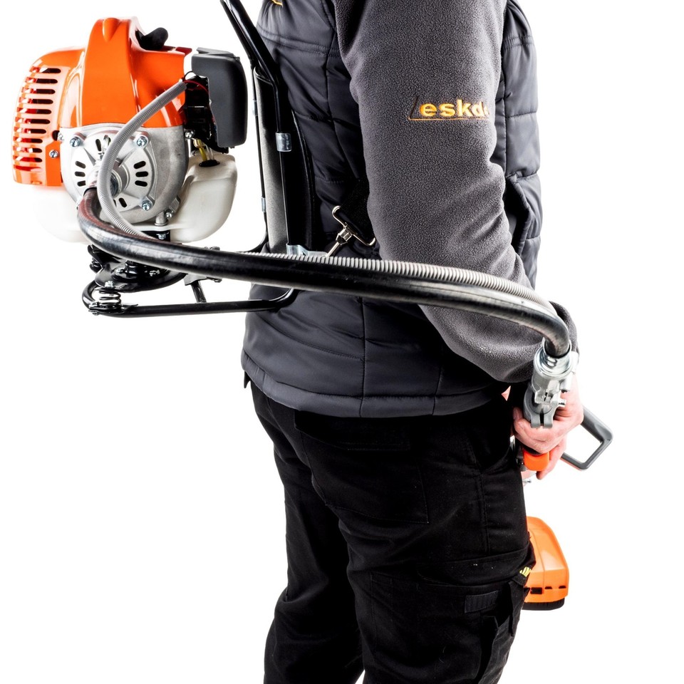 Petrol Backpack Brush Cutter Strimmer Grass Trimmer Garden 52cc 2 ...