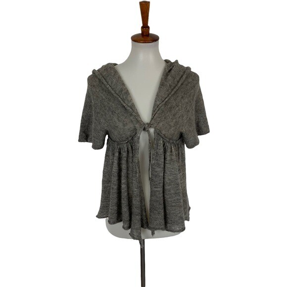 Anthropologie Moth Knit Cardigan Small/Medium Gray Cr… - Gem