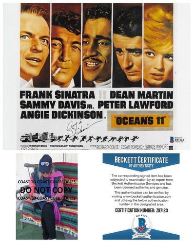 Angie Dickinson Signed Ocean 11 8x10 Photo Proof Beckett COA ...