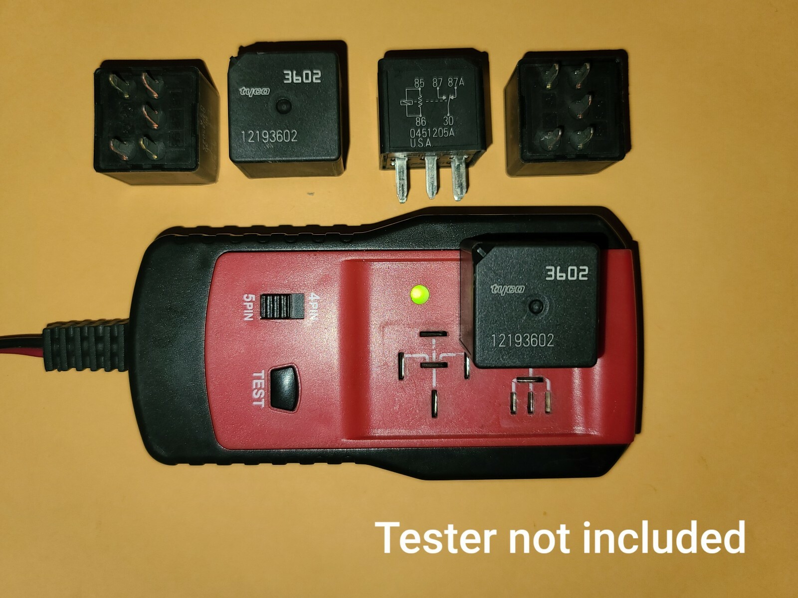 Set Of 5 GM TYCO relays 12193602 3602 Tested Oem 5 Relays 90 day ...