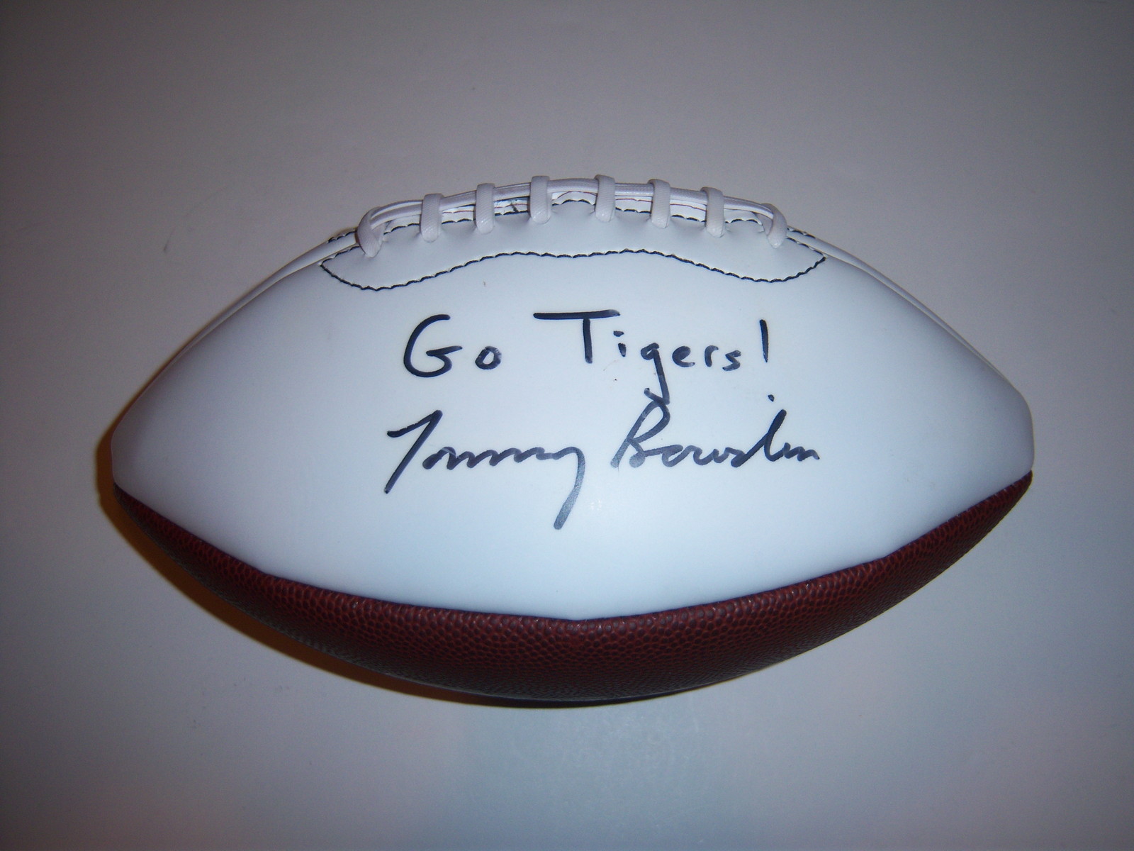 TOMMY BOWDEN CLEMSON TIGERS,GO TIGERS JSA/COA SIGNED FOOTBALL | eBay