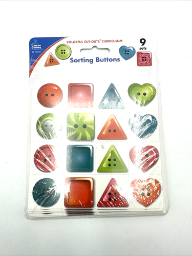 Sorting Buttons Curriculum Cut-Outs Carson Dellosa CD-120191 NEW SEALED ...