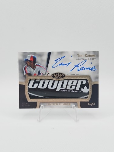 2020 Tier One Baseball Tim Raines Auto Relic 1/1 Game Used | eBay UK