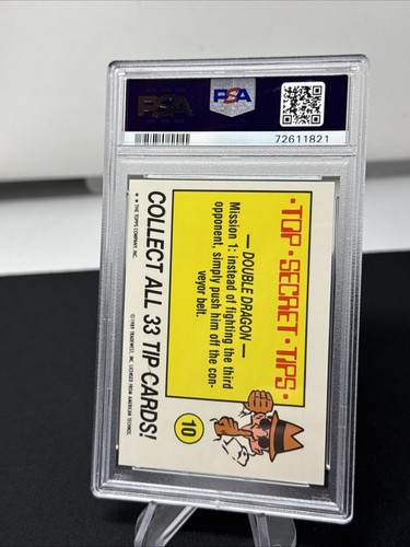 1989 Topps Nintendo Game Tip Packs Link THE LEGEND OF ZELDA #10 PSA 10 ...