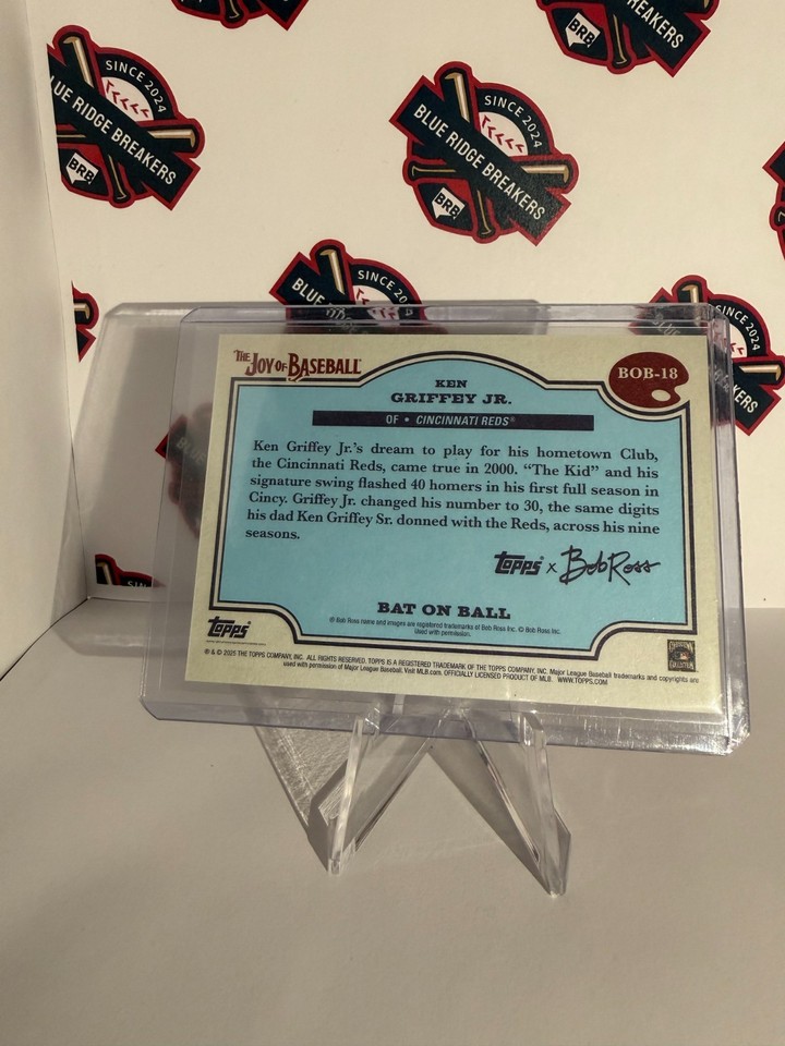 2025 Topps x Bob Ross Joy of Baseball Ken Griffey Jr. Bat on Ball ...