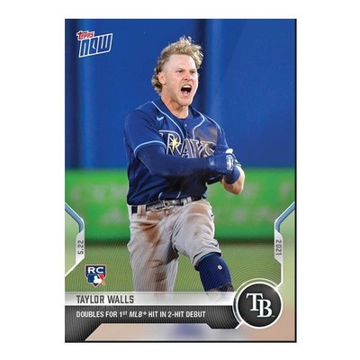 Taylor Walls - 2021 MLB Topps Now Card 260 - Print Run: 995 Tampa Bay ...