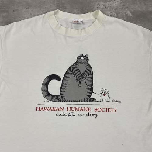 vintage B KLIBAN CAT HAWAIIAN HUMANE SOCIETY ADOPT A DOG t shirt crazy ...