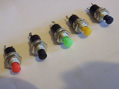 Miniature Push Button Switch SPST Push On Momentary Model Railway 3g ea ...