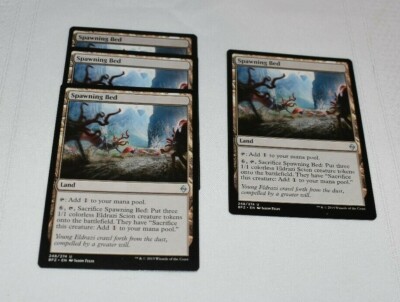 MTG card: 4x Spawning Bed, Uncommon Land, Battle for Zendikar | eBay