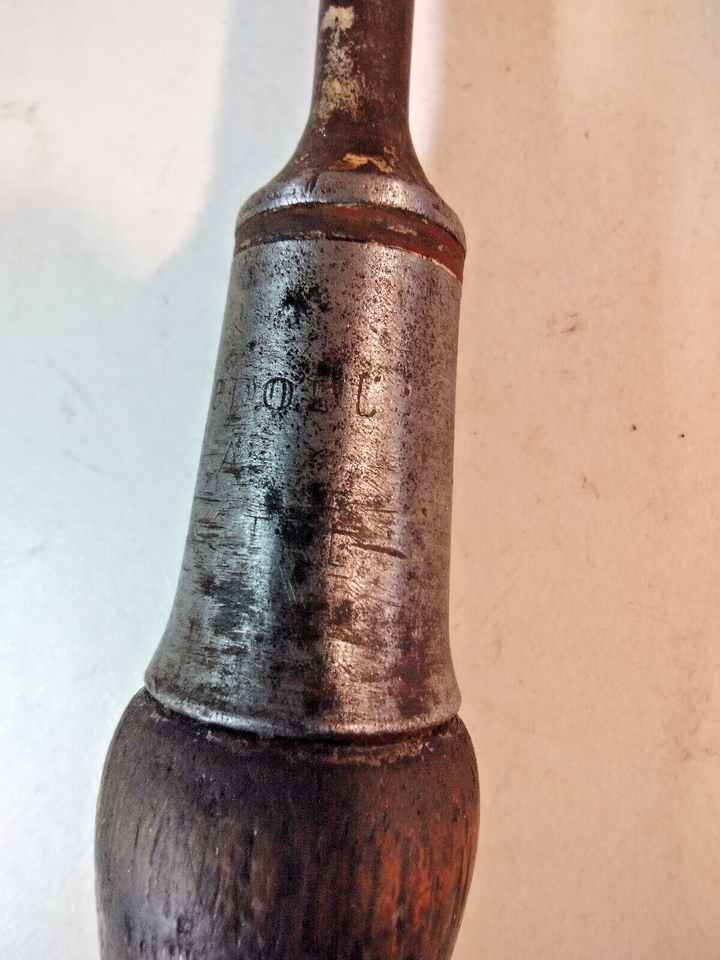 USA Bridgeport Flathead Tip Wood Round Grip Handle 8.75 inch ...