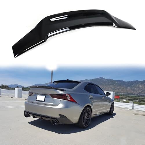 For LEXUS IS250 IS350 ISF 2006-2012 R Style Glossy Black Rear Spoiler ...