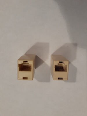2PCs CAT5e RJ45 Female to Female Inline Coupler Coupling Joiner ...