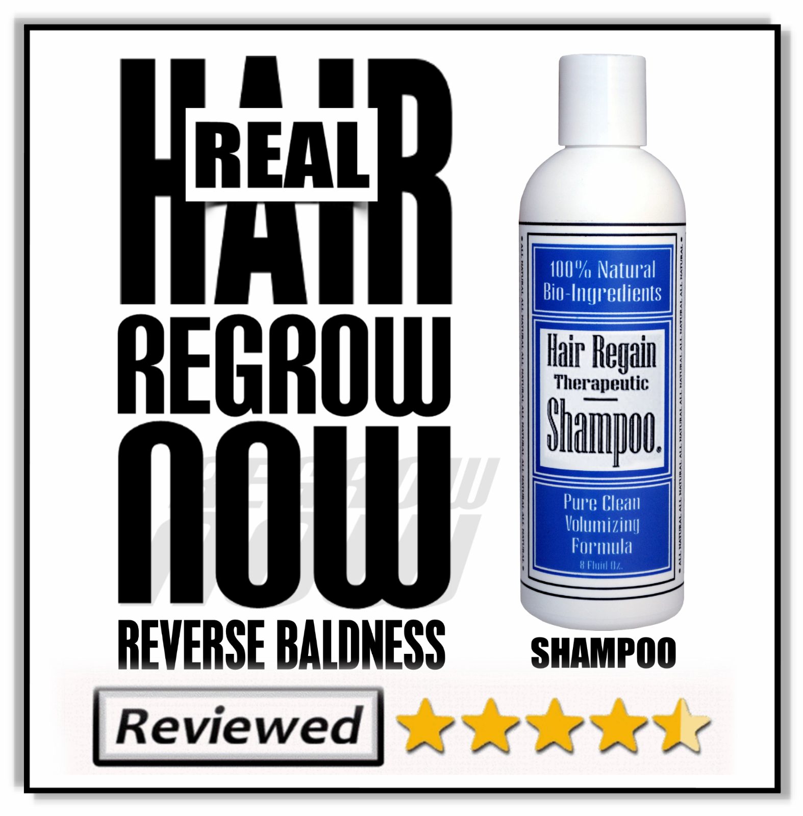 HAIR GROWTH RESTORE HAIR LOSS REGROWTH SHAMPOO no rogaine finasteride ...