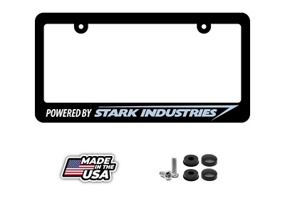 Powered By Stark Industries Iron Man Super Hero Avengers Car License ...