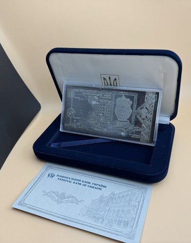 2003 Ukraine 999 Silver 1 Hryvna 4 Oz Commemorative Proof Coin Banknote ...