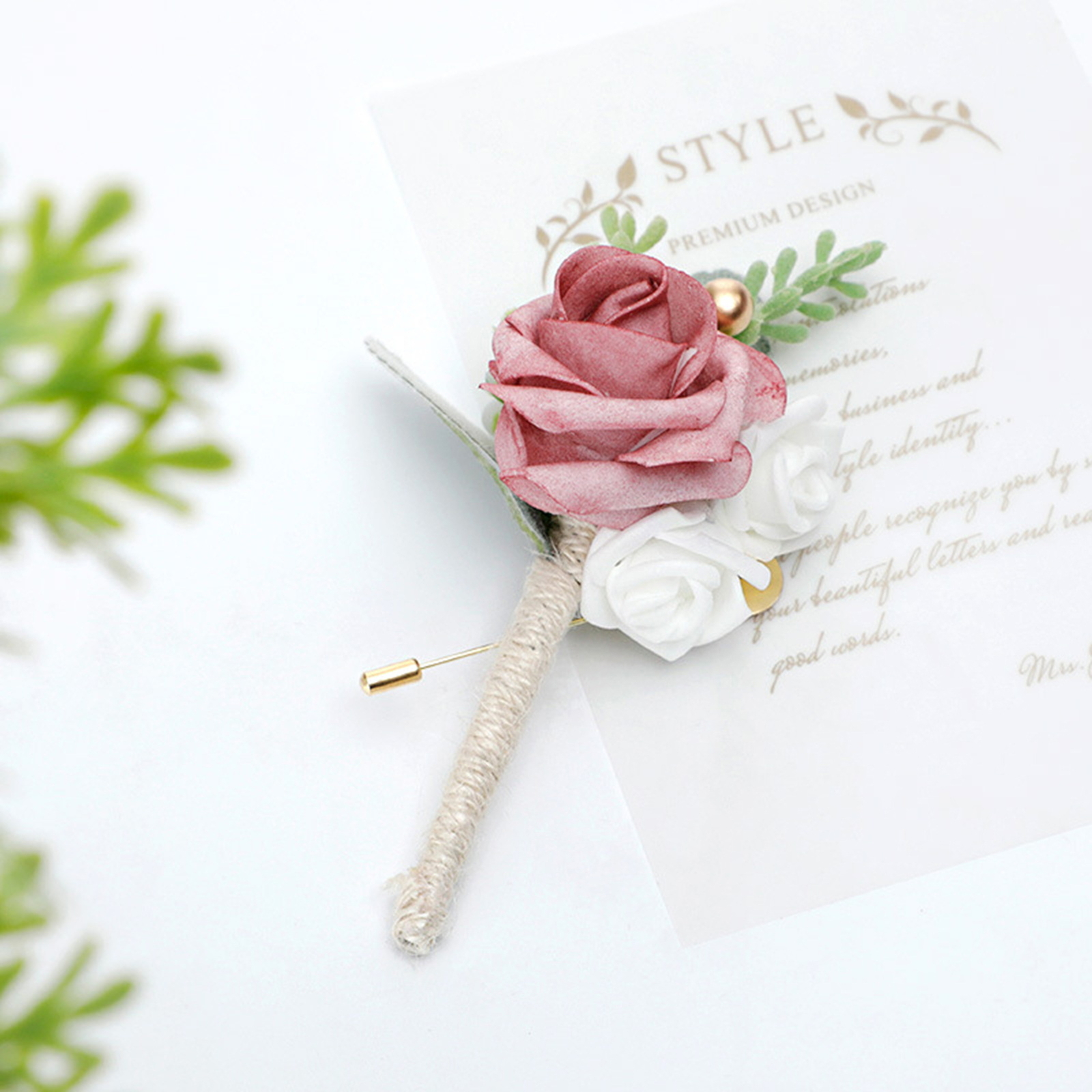 Wedding Brooch Realistic Decorative Bride Groom Wristband Corsage ...