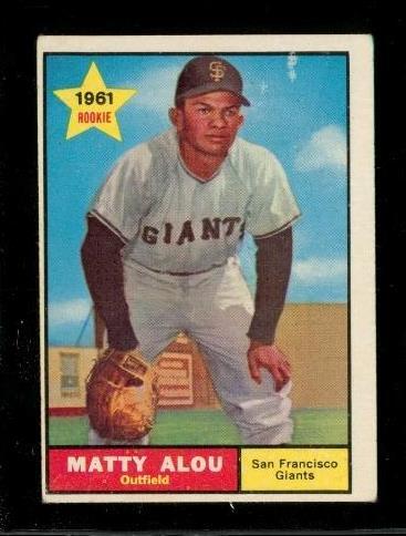 Vintage 1961 TOPPS ROOKIE Baseball Card #327 MATTY ALOU San Francisco ...