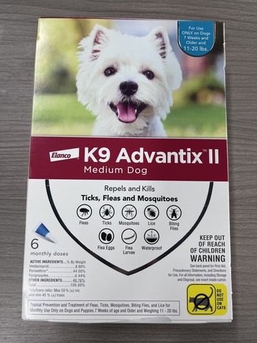 K9 Advantix II for Medium Dogs 11-20 lbs Flea，Tick Prevention&Treatment ...