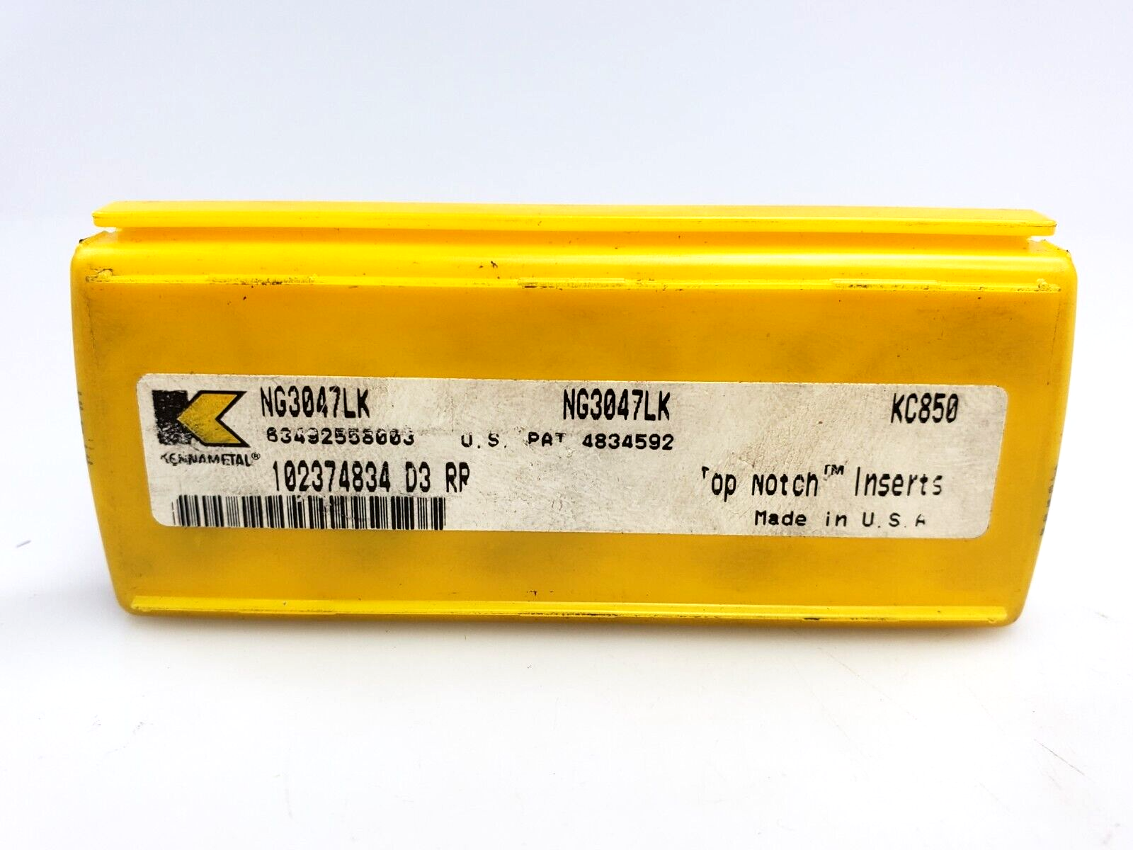 Kennametal NG3047LK KC850 Carbide Top-Notch Grooving Inserts (Box of 3 ...
