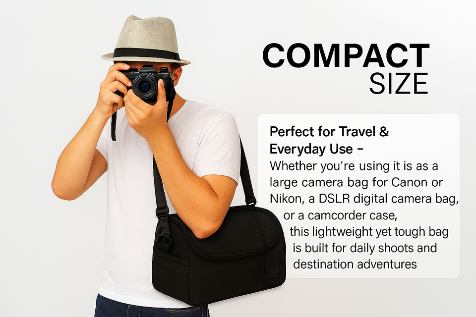 Large Camera/Video Case for Nikon D700 D3000 D3100 D3200 D5000 D5100 ...