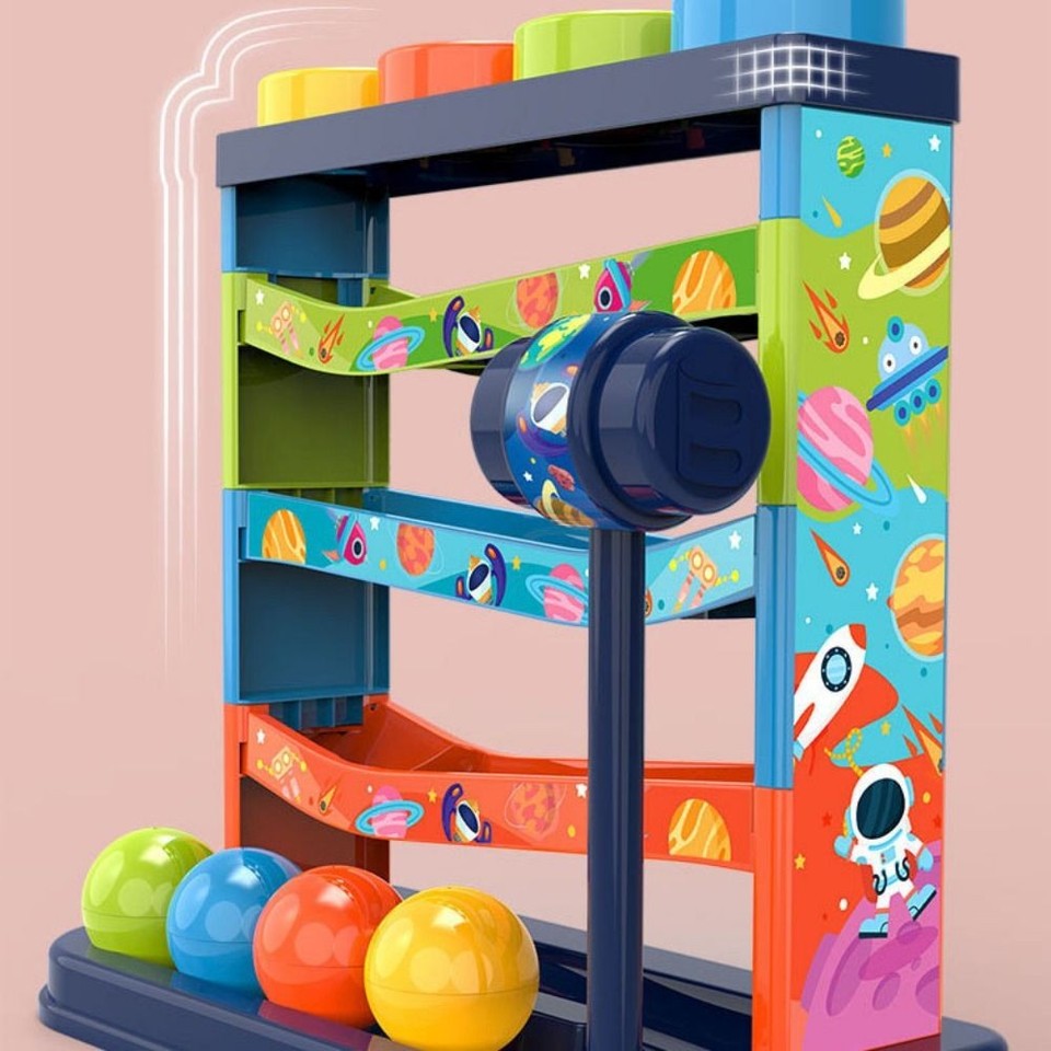 Interactive Slide Rolling Ball Ramp Toy Track Knocking Ball Toy ...