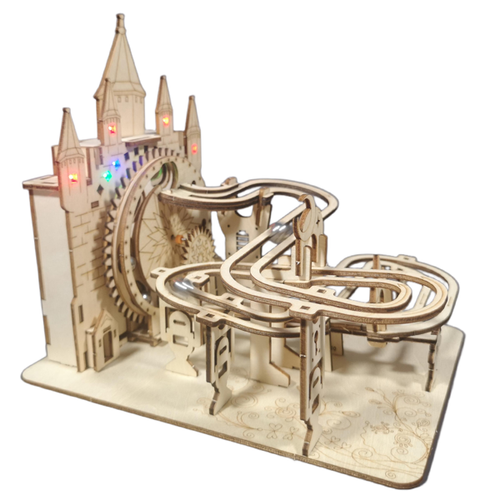 Electric 3D Wooden Puzzles Marble Run Model Kits Brain Teaser Puzzle ...