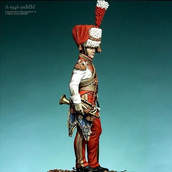 90MM French Napoleonic Guard Officer Resin Model Collectible Military ...