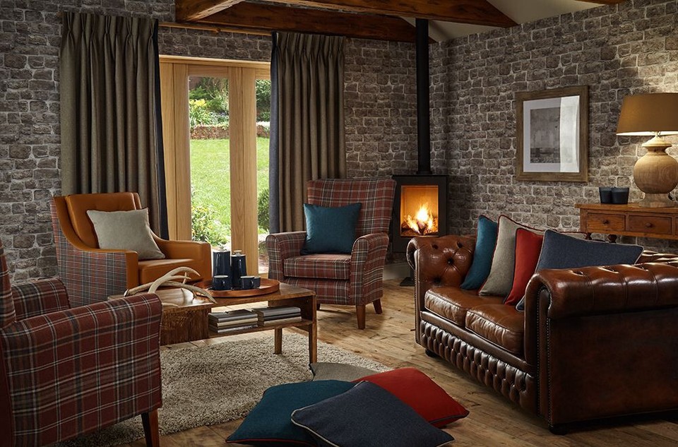 1.5 Metres iLiv Braemar Indigo FR Tartan Fabric Curtain Cushion ...