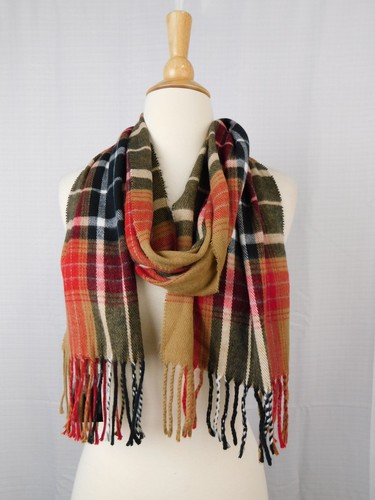 Cejon Italy Super Soft Acrylic Tassel Muffler Scarf One Size Camel ...