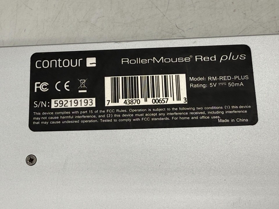 Contour Ergonomic Mouse Rollermouse Red Plus USB CABLE WORN | eBay