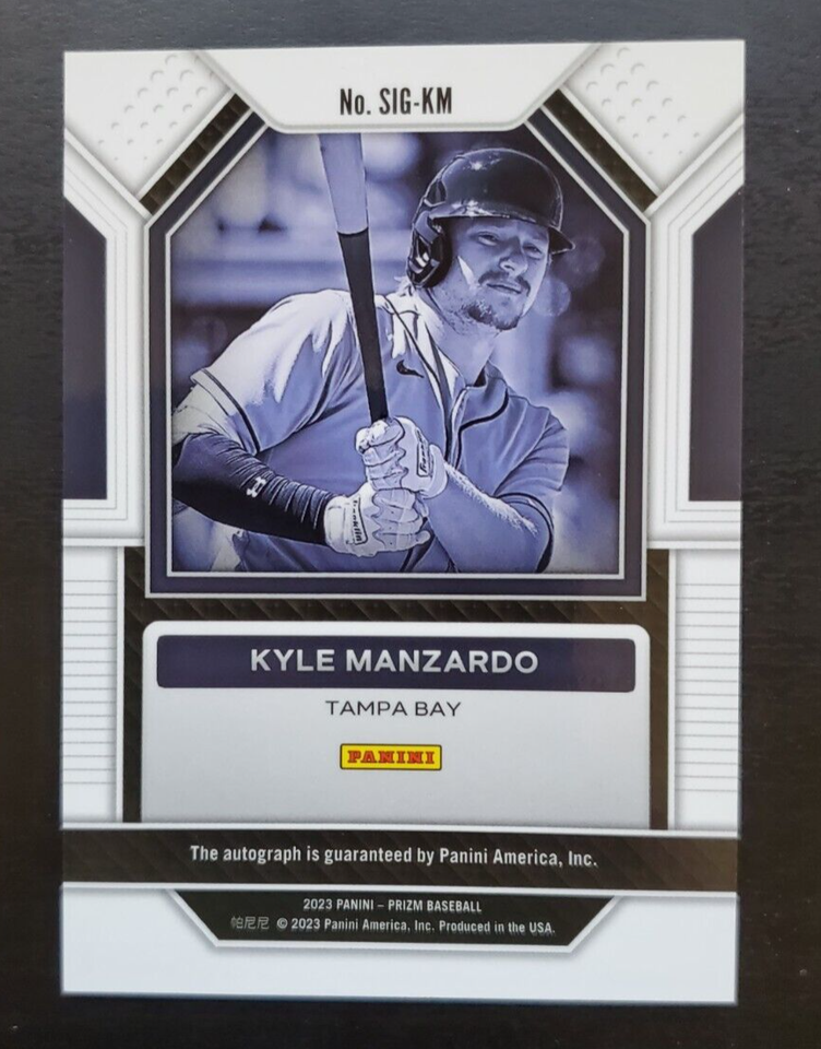 2023 Panini Prizm Kyle Manzardo Signatures Auto RC #SIG-KM Tampa Bay ...