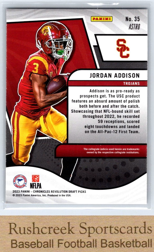 2023 Revolution Draft Picks #35 Jordan Addison Astro RC Rookie | eBay