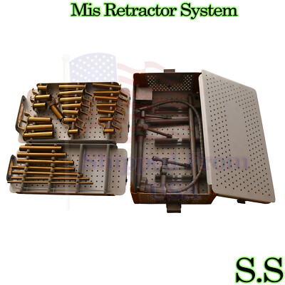 Mis Retractor System Tubular Retractors W/ Sterilization Box Gold ...