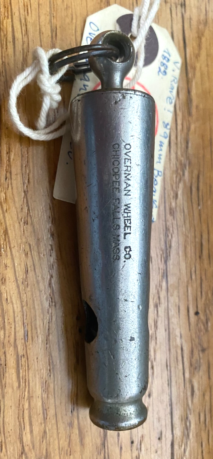 Antique Bicycle Whistle BEAUFORT The Overman Wheel Co. of Chicopee ...
