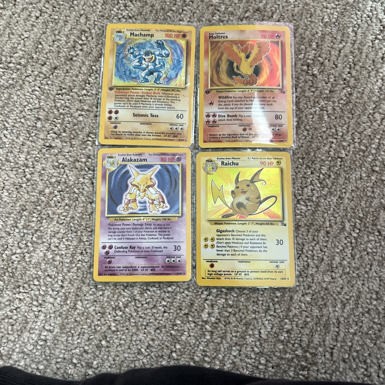 4 Pokémon Base Set Holo Cards | eBay