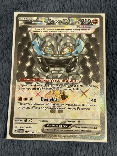 Cornerstone Mask Ogerpon ex 199/167 Sv06: Twilight Masquerade Holo | eBay