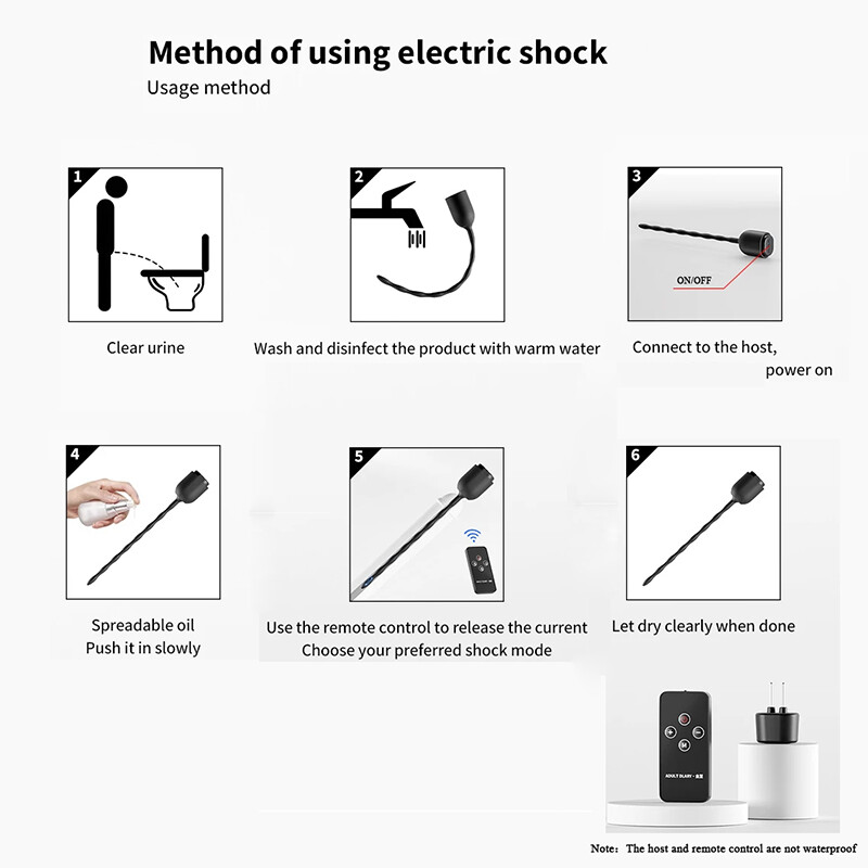 Male Electric Soft Silicone Stretcher Urethral Sounding Rod Plug ...