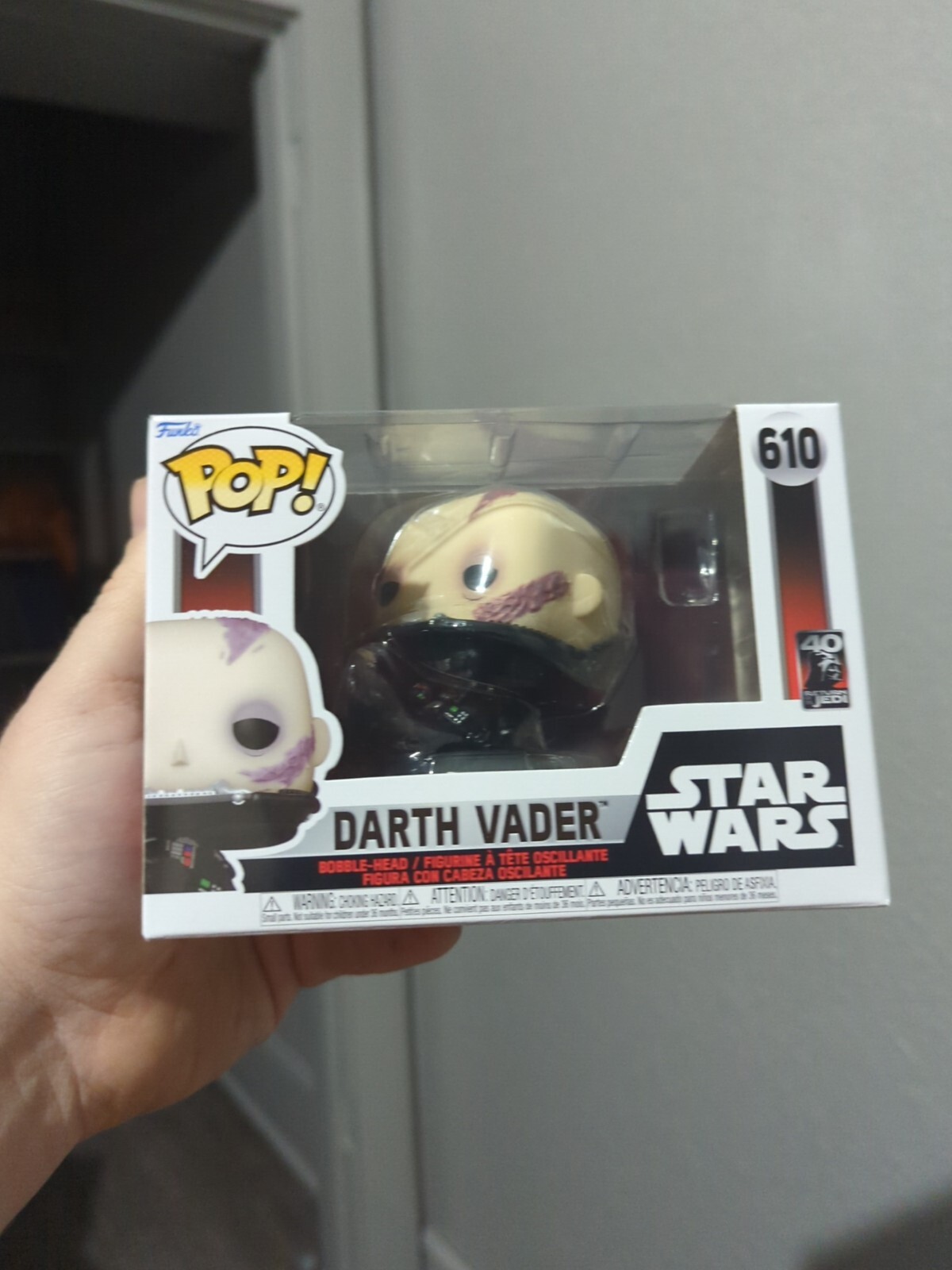 FUNKO POP! #610 DARTH VADER UNMASKED #610 RETURN OF THE JEDI 40th ...