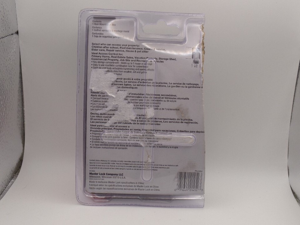 MASTER LOCK 5401D WALL MOUNT KEY LOCK BOX RESETTABLE 4-DIGIT ...