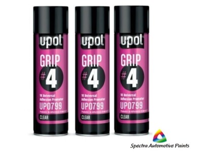 Upol U-Pol Grip 4, 1K Universal Adhesion Promoter Aerosol, 450ml X 3 ...