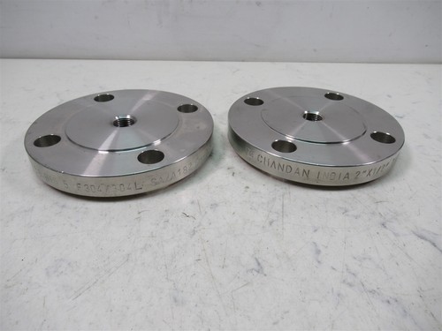 2 Chandan Stainless Steel Flanges 2x1/2" THDRF 150 B16.5 F304/304L SA/A ...