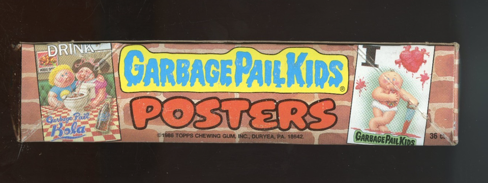 1986 GARBAGE PAIL KIDS GPK "POSTERS' FULL BOX w/ 36 POSTERS FROM SEALED ...