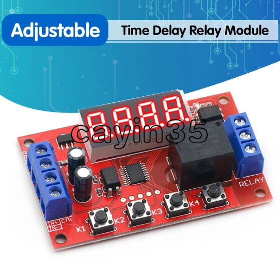 10A DC 5V 12V 24V Adjustable Time Delay Relay Module Timming Trigger ...