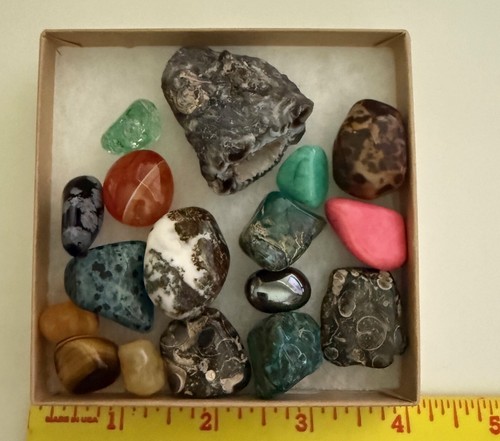 Collection Of Small Polished Stones/ Tumbled Rocks/Geode | eBay