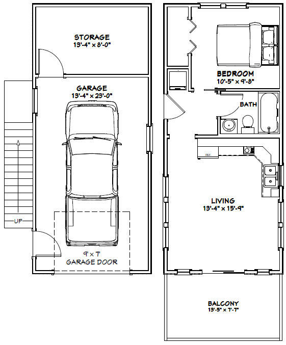 14x32 Tiny House -- 567 sq ft -- PDF FloorPlan -- Model 6I | eBay