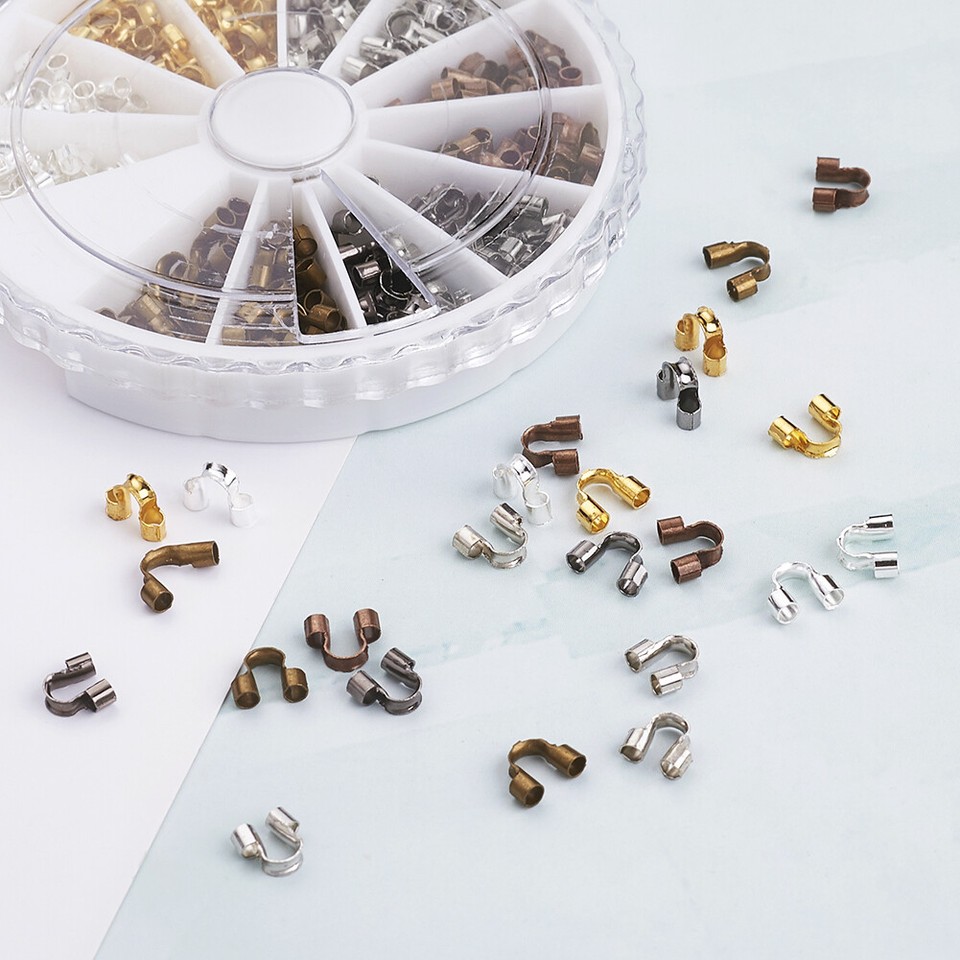180pcs/Box Brass Wire Guardian String Loop Guard Protectors Findings ...